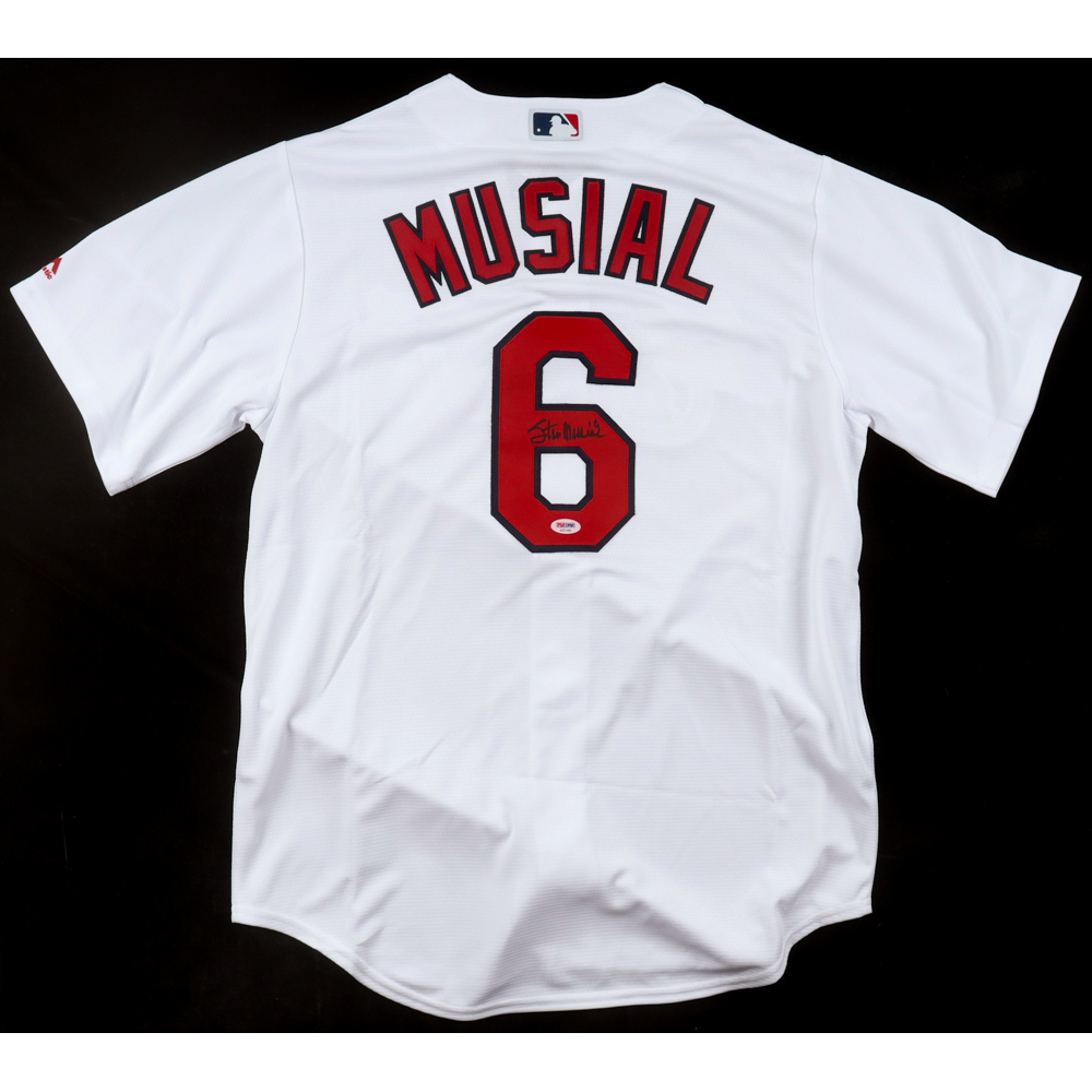 Stan Musial Signed Cardinals Majestic Authentic Jersey (PSA) | Pristine ...