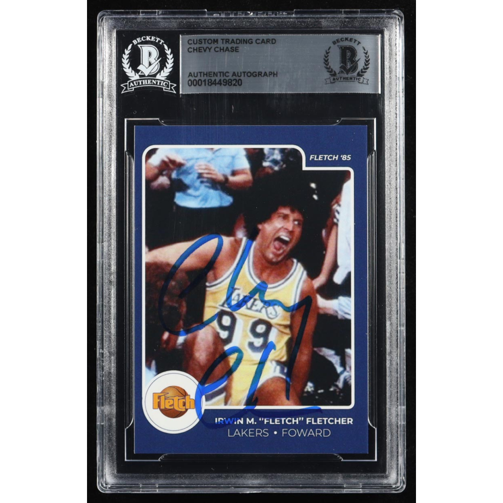 Chevy Chase Signed "Fletch" Custom Trading Card (BGS) | Pristine Auction