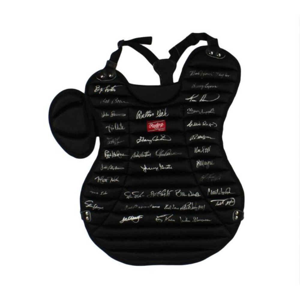 All Time Great Catchers Chestplate Signed By (33) with Gary Carter ...