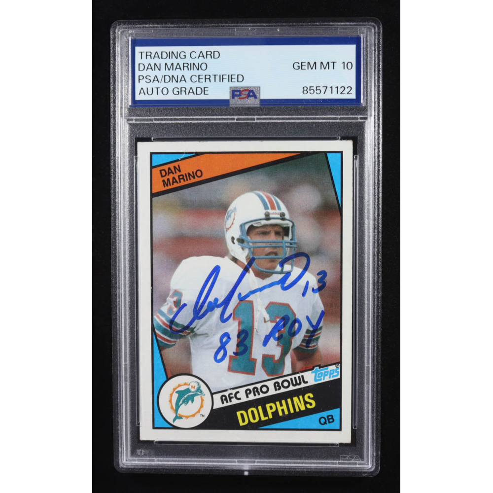 Dan Marino Signed 1984 Topps Inscribed "83 ROY" Trading Card Auto AFC ...