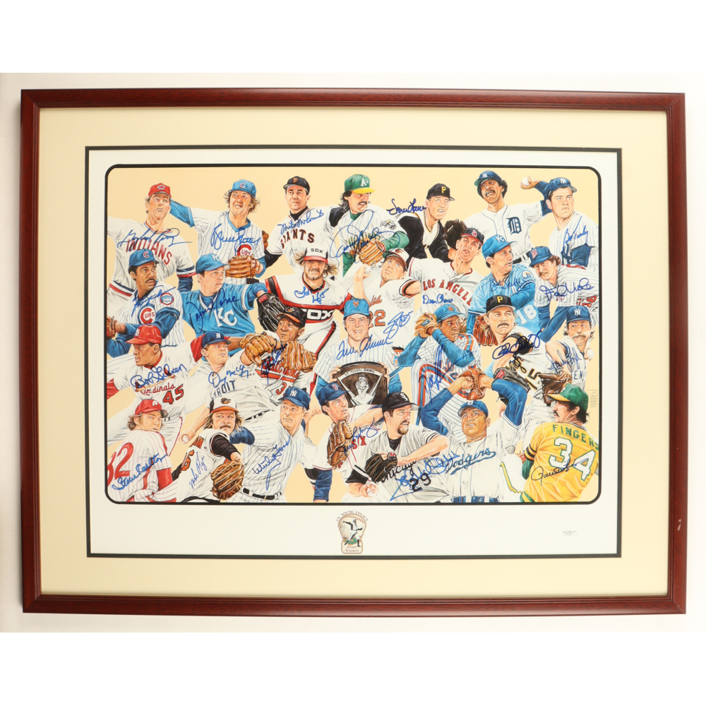 "Cy Young Legacy Award Winners" Custom Framed Poster Signed by (26 ...