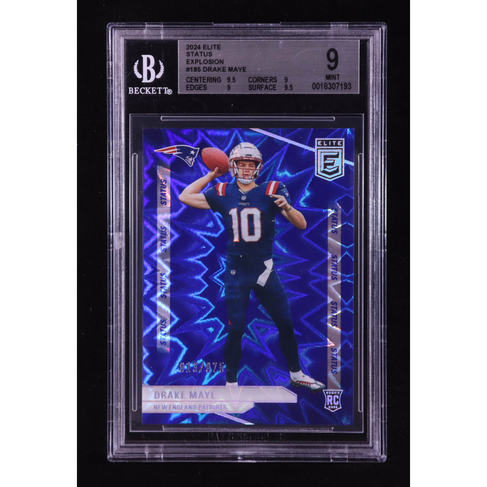 Drake Maye 2024 Elite Status Explosion #185 RC #813/875 (BGS 9 ...