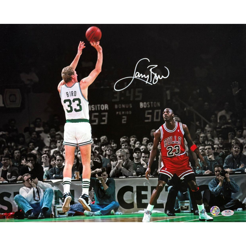 Larry Bird Signed Celtics 16x20 Photo (PSA & Bird) | Pristine Auction