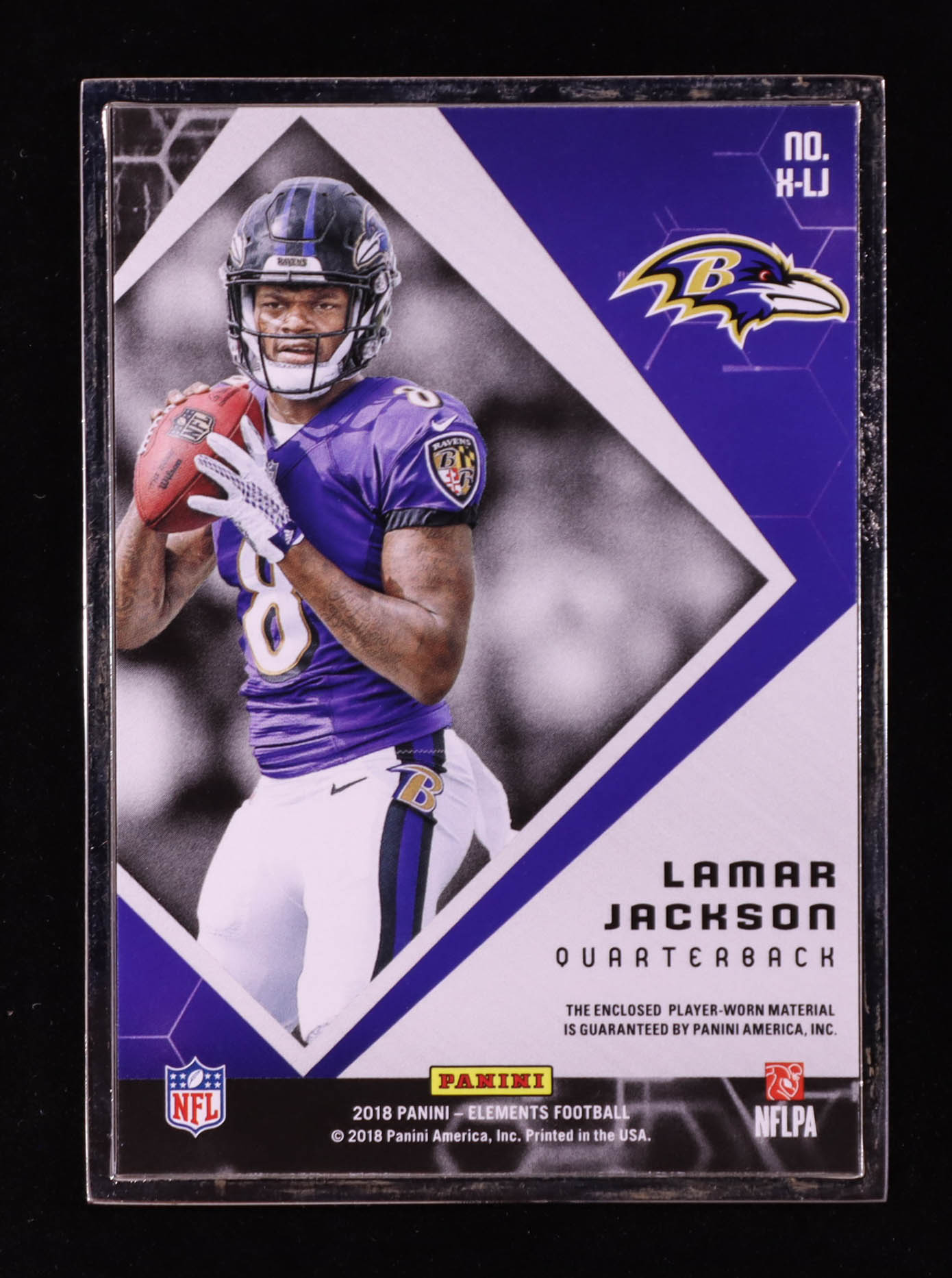 Lamar Jackson 2018 Panini Elements Xenon Rookie Jumbo Materials #15 #56 ...