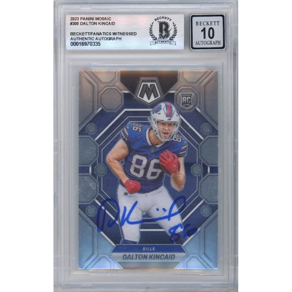 Dalton Kincaid Signed 2023 Panini Mosaic #305 RC (BGS | Auto 10 ...