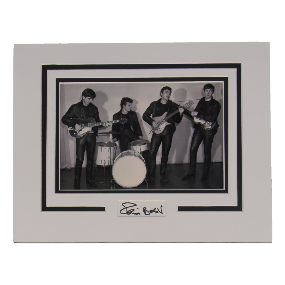 Pete Best Signed Cut Lithograph Display with Photo (ACOA) | Pristine ...