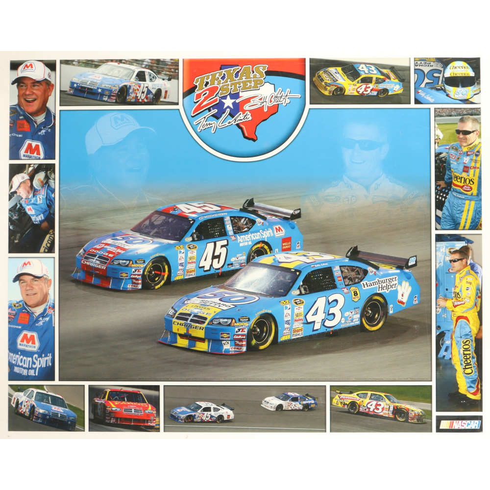 Terry & Bobby Labonte "Texas 2-Step" 22x28 Poster Personally Owned by ...