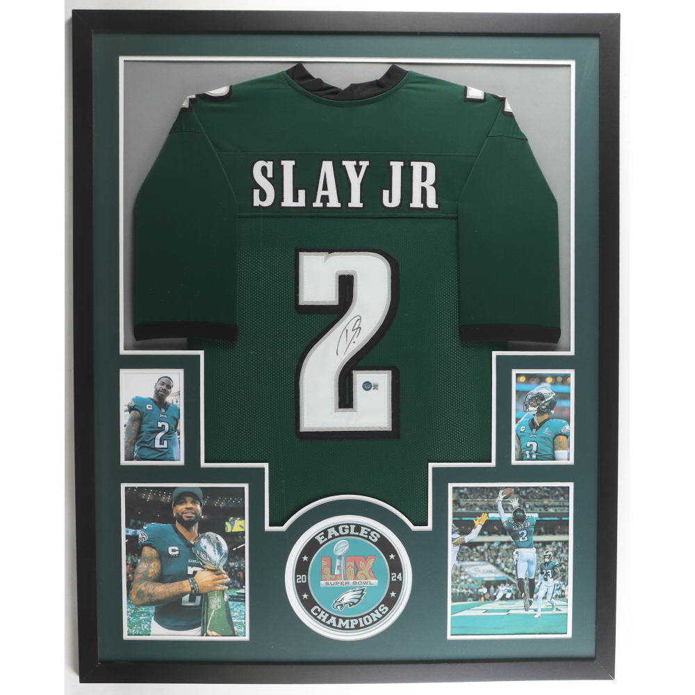 Darius Slay Jr. Signed Eagles Custom Framed Jersey Display (Beckett ...