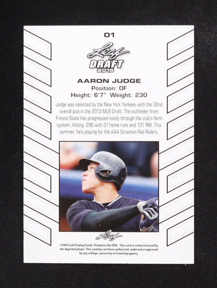 Aaron Judge 2015 Leaf Draft #01 RC | Pristine Auction
