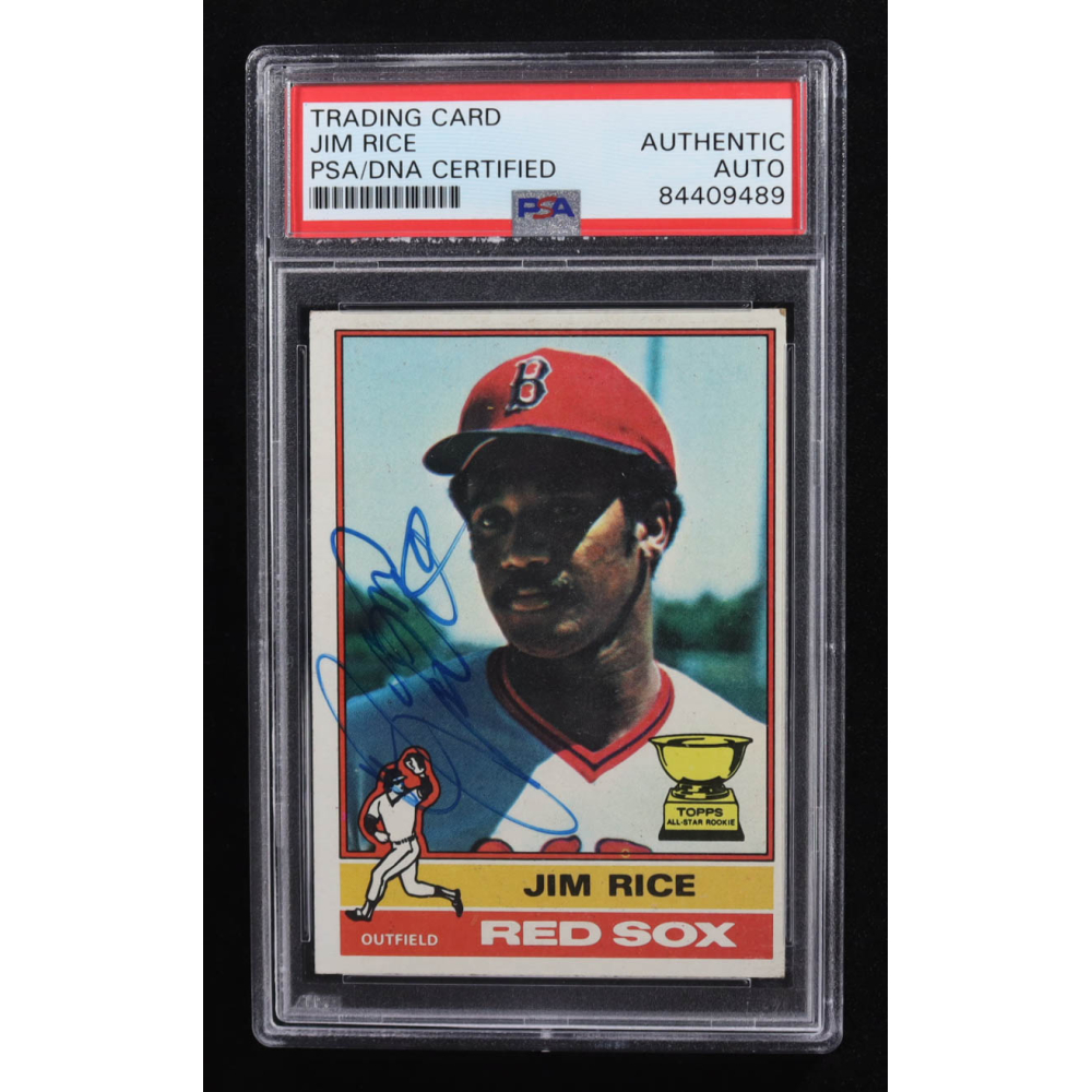 Jim Rice Signed 1976 Topps #340 (PSA Authentic) | Pristine Auction