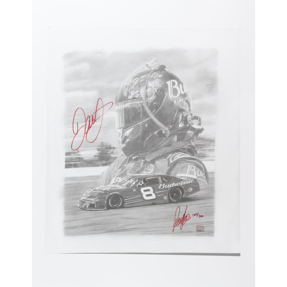 Dale Earnhardt Jr. Signed NASCAR LE 22x28 Lithograph Art Print by ...