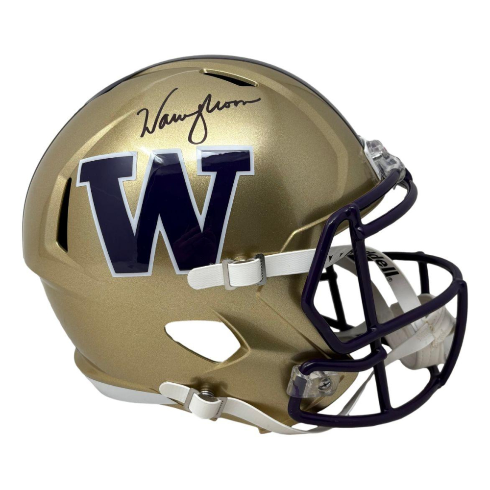 Warren Moon Signed Washington Huskies Full-Size Speed Helmet (Beckett ...