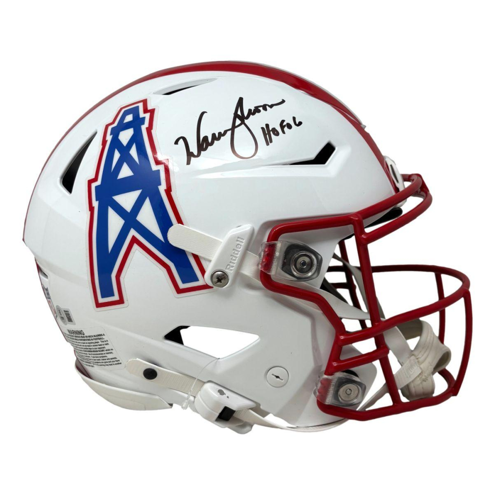 Warren Moon Signed Oilers Full-Size Authentic On-Field Throwback ...