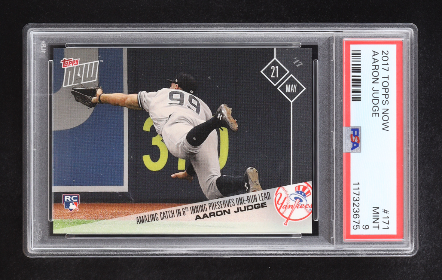 Aaron Judge 2017 Topps Now #171 RC (PSA 9) | Pristine Auction