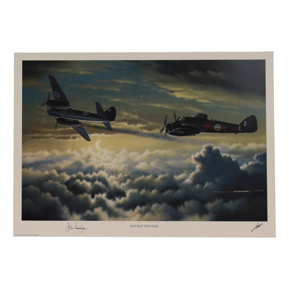 John Cunningham Signed 'Double Trouble' 11.5x16 Lithograph (AIV ...