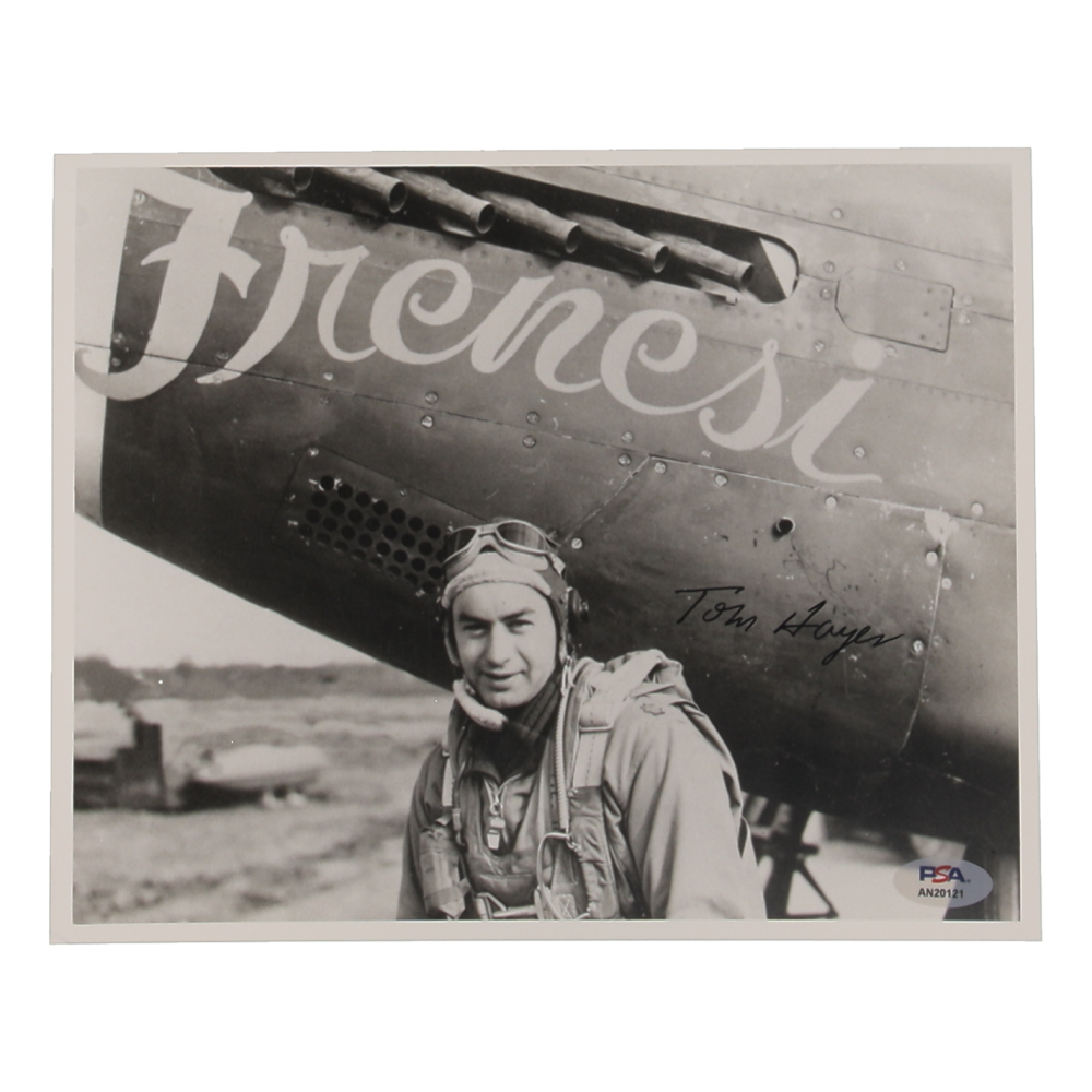Thomas Hayes Signed 8x10 Photo WWII 357th FG Ace 8.5 Victories (PSA ...