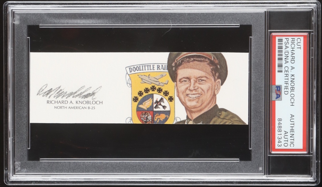 Richard A. Knobloch Signed Cut With Portrait Art (PSA) | Pristine Auction