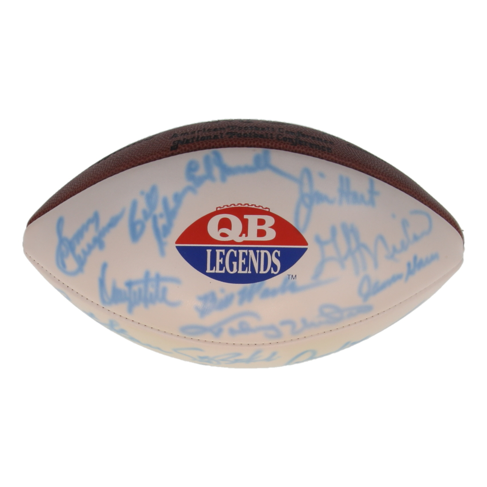 QuarterBack Legends Football Signed by (18) with Johnny Unitas, Bart ...