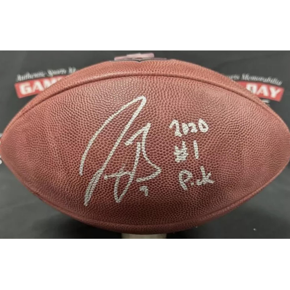 Joe Burrow Signed "The Duke" NFL Official Game Ball Inscribed "2020 #1 ...