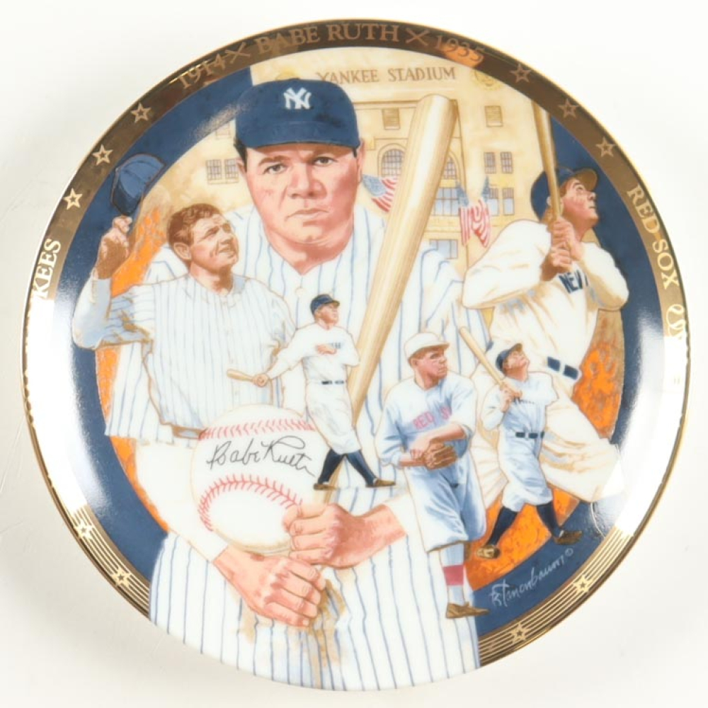 "The Legendary Babe Ruth" Hamilton Collection 6.5" Commemorative Plate ...