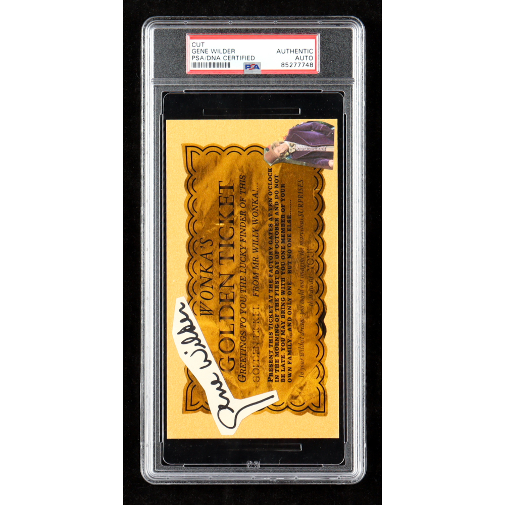 Gene Wilder Signed "Willy Wonka and the Chocolate Factory" Cut Display ...