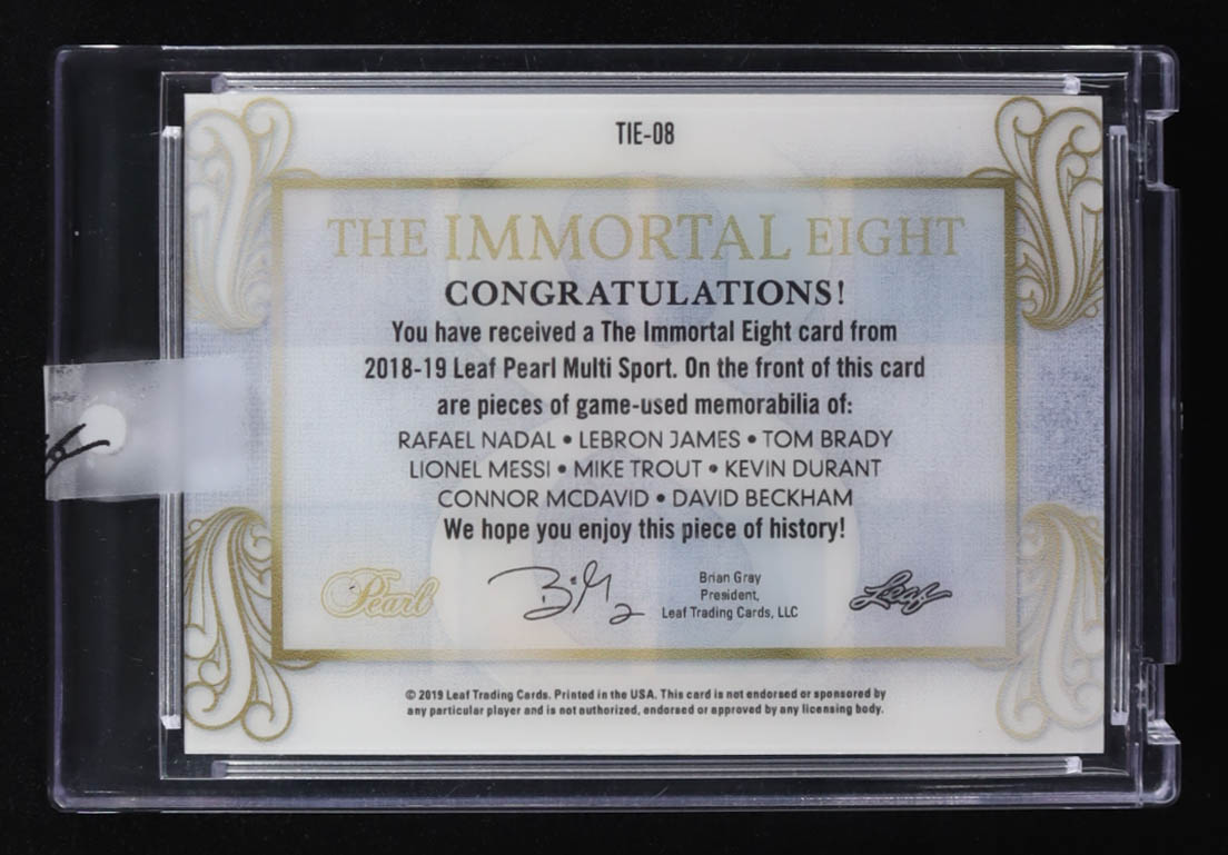 2019 Leaf Pearl The Immortal Eight Purple LeBron James / Lionel Messi ...