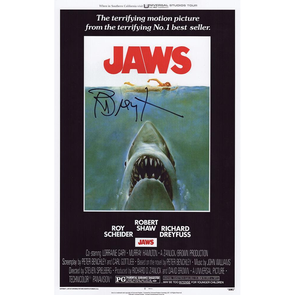 Richard Dreyfuss Signed "Jaws" 11x17 Movie Poster (Schwartz) | Pristine ...
