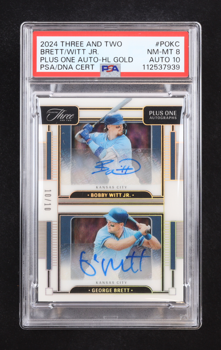 Bobby Witt Jr. / George Brett 2024 Panini Three and Two Plus One ...