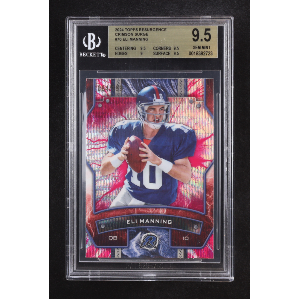 Eli Manning 2024 Topps Resurgence Crimson Surge #70 #84/199 (BGS 9.5 ...