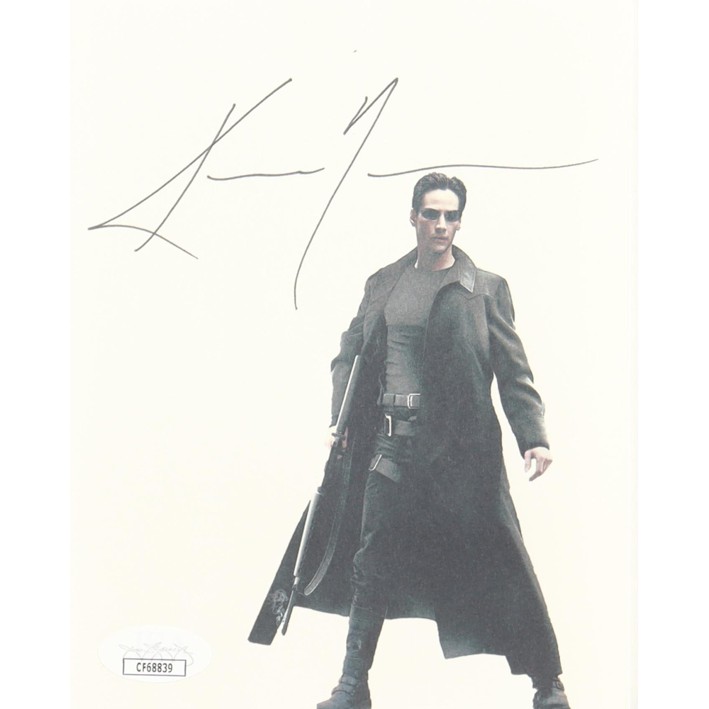 Keanu Reeves Signed "The Matrix" Photo Print Cut (JSA) | Pristine Auction