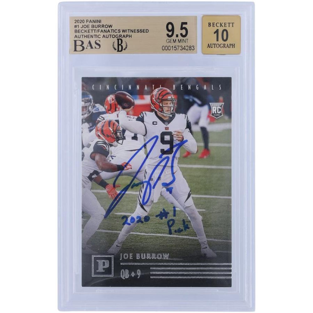 Joe Burrow Signed 2020 Panini #1 Inscribed "2020 #1 Pick" (BAS 9.5 ...