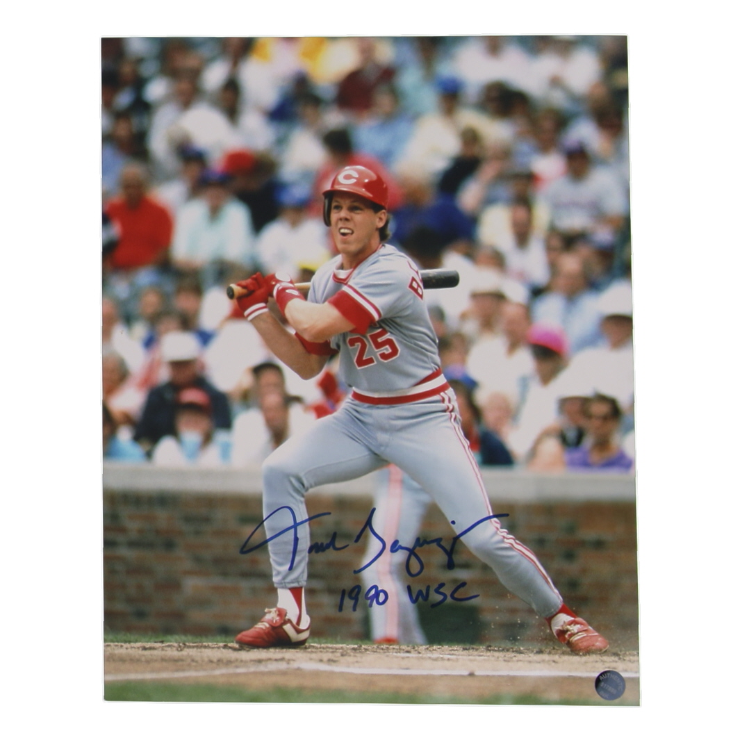 Todd Benzinger Signed Reds 11x14 Photo Inscribed "1990 WSC" (Authentic ...