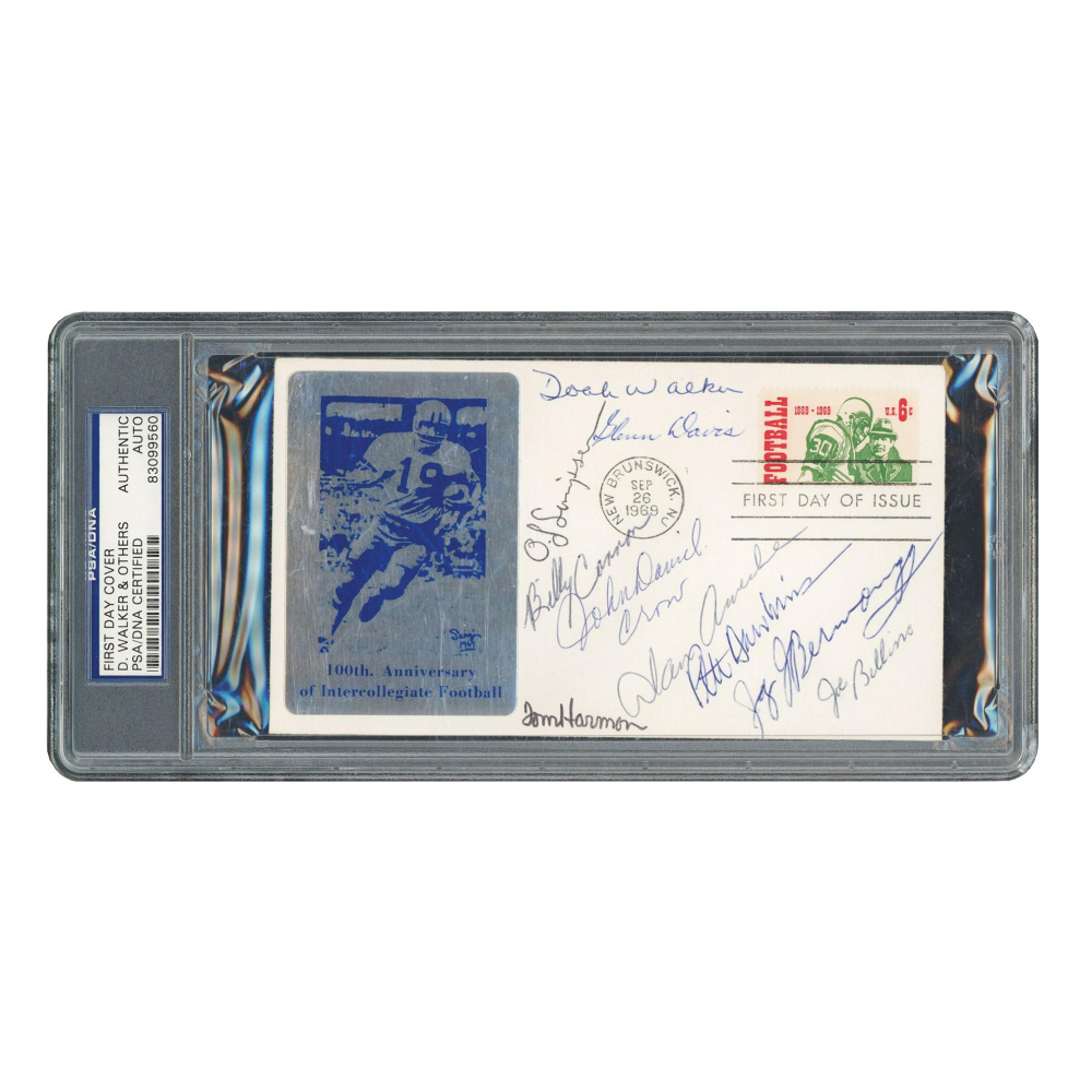 Heisman Trophy Winners First Day Cover Envelope Signed By (10) with O.J ...