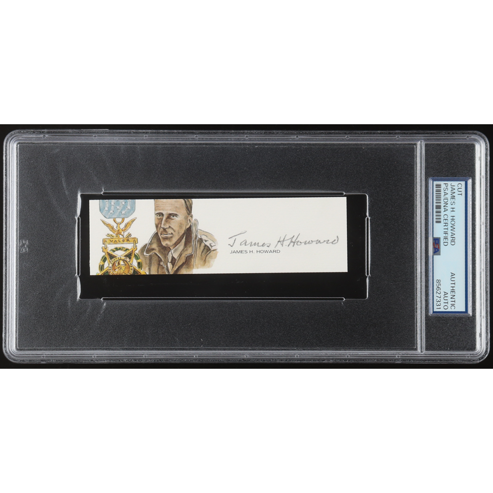 James Howard Signed Cut Signature with Portrait (PSA) WWII Flying ...