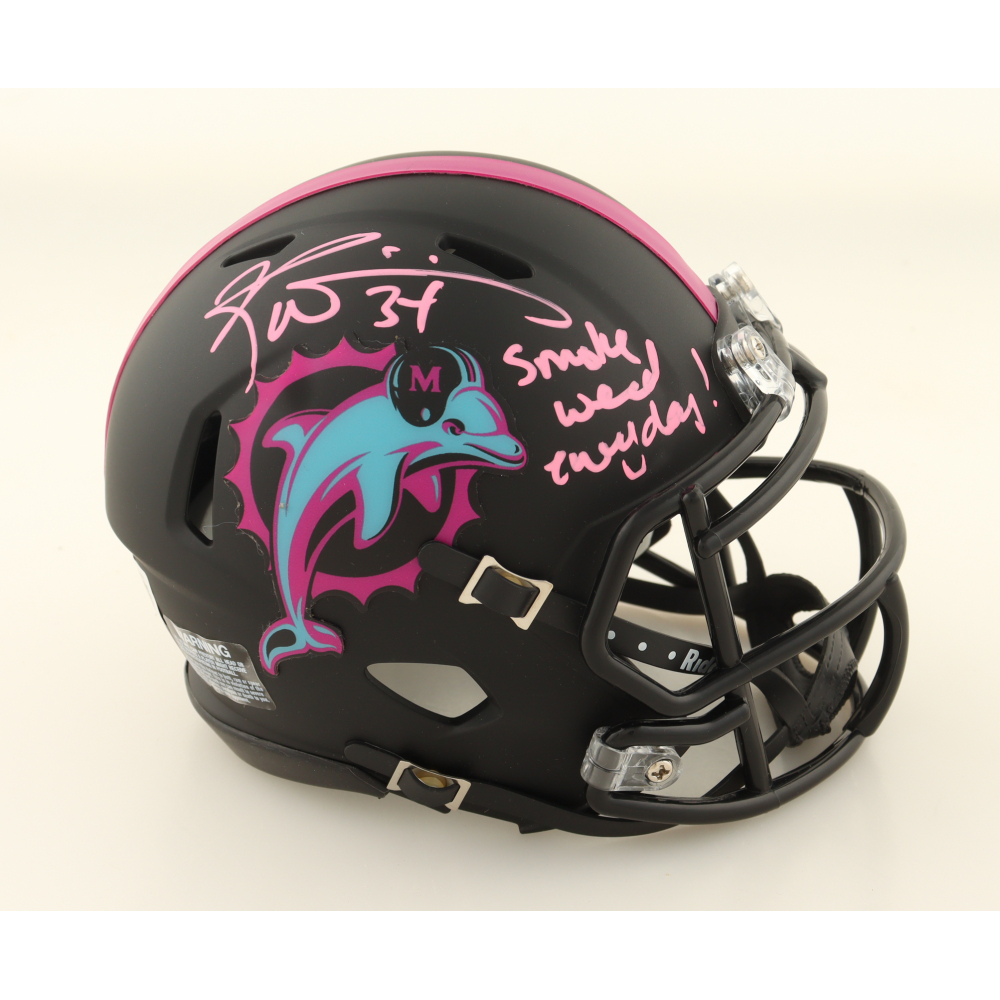 Ricky Williams Signed Dolphins Miami Vice Alternate Speed Mini Helmet ...