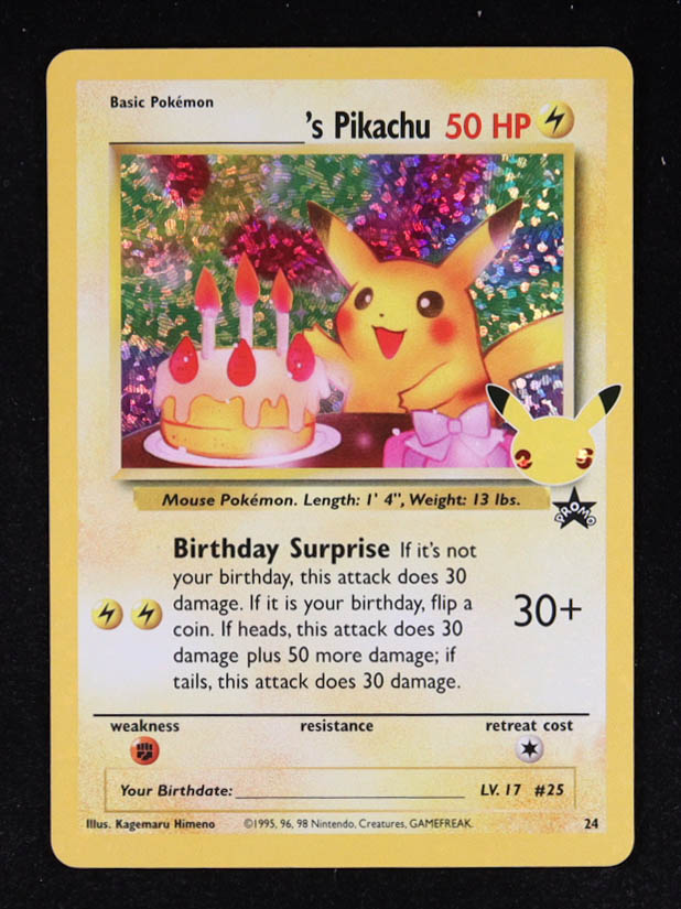 Pikachu 1998 Pokémon Birthday Surprise #25 | Pristine Auction