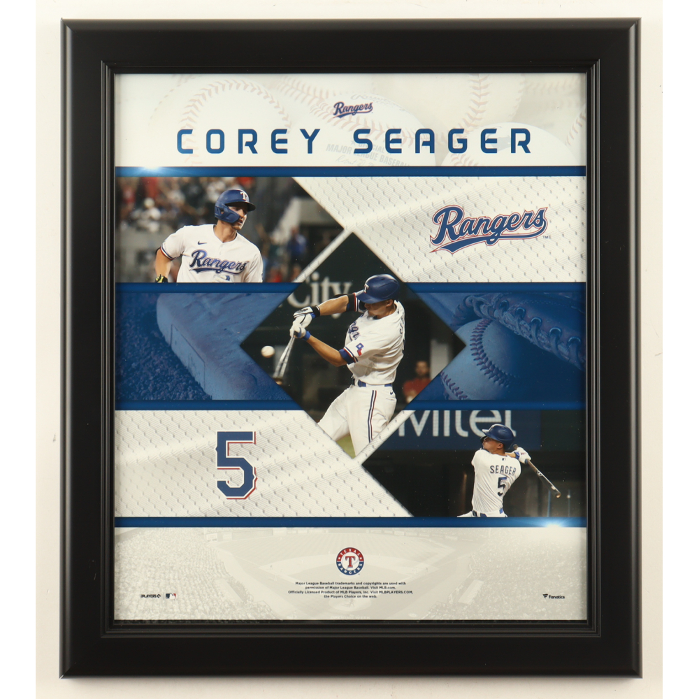 Corey Seager Custom Framed Rangers Photo | Pristine Auction