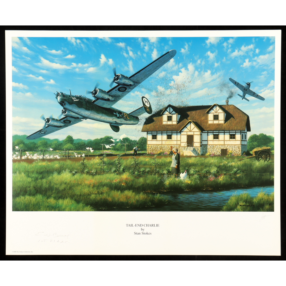 Ernest Bruce Signed Stan Stokes "Tail-End Charlie" Lithograph with ...