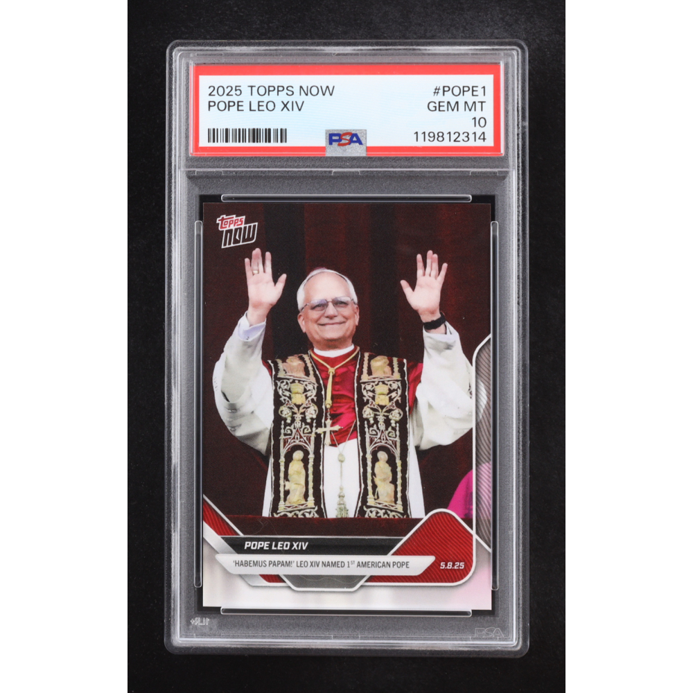 Pope Leo XIV 2025 Topps Now #POPE1 (PSA 10) | Pristine Auction