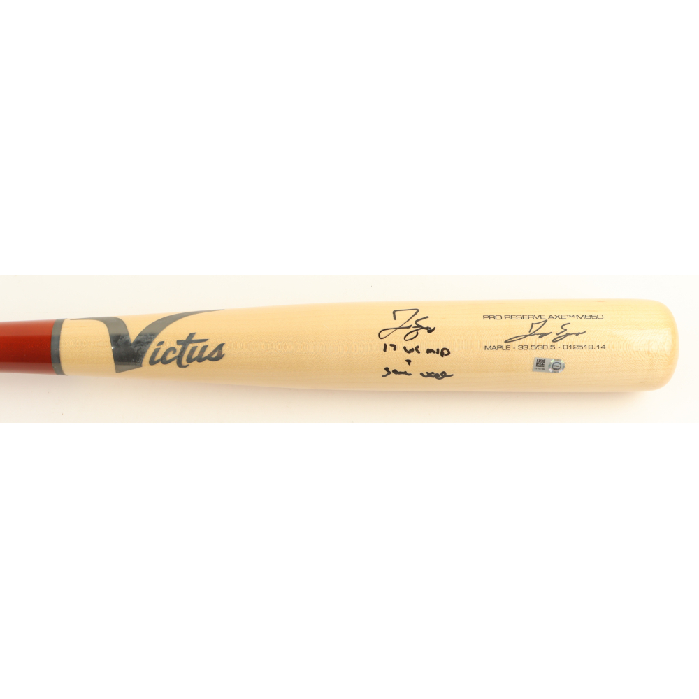 George Springer Signed Game-Used Victus Player Model Baseball Bat Inscribed "17 WS MVP" & "Game ...