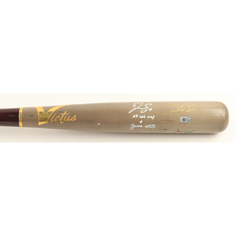 George Springer Signed Game-Used Victus Player Model Baseball Bat ...