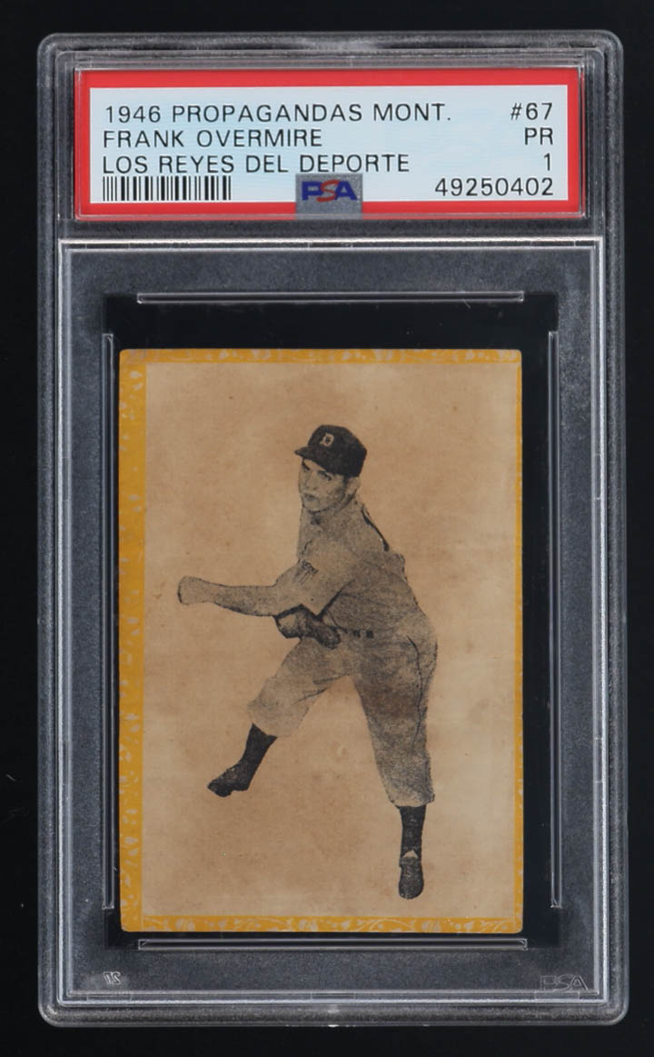 Frank Overmire 1946 Propagandas Montiel Los Reyes Del Deporte #67 (PSA ...