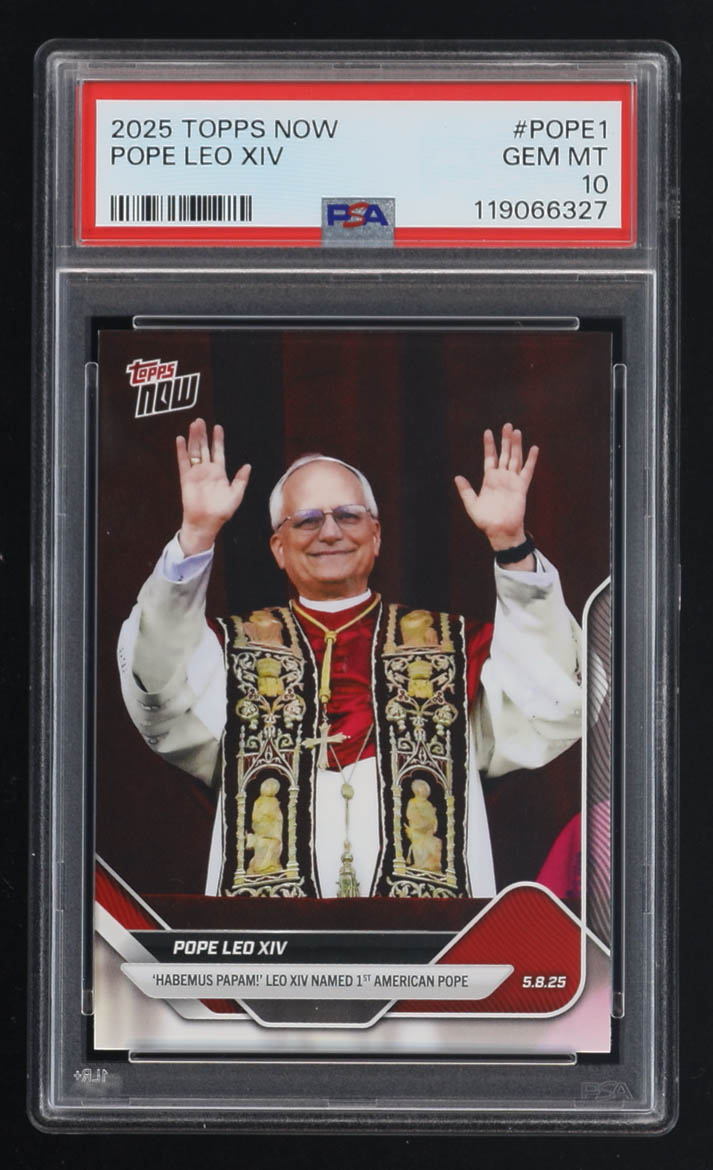 Pope Leo XIV 2025 Topps Now #POPE1 (PSA 10) | Pristine Auction