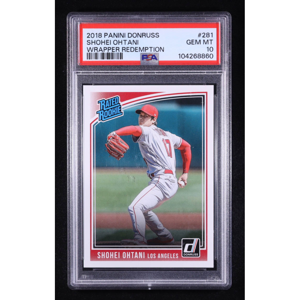 Shohei Ohtani 2018 Donruss Wrapper Redemption Rr 281 Rc Psa 10