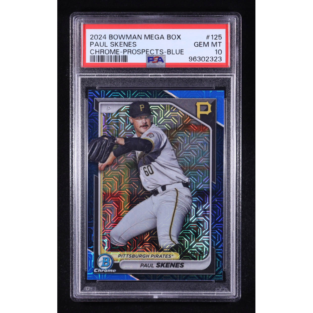 Paul Skenes 2024 Bowman Chrome Prospects Mega Box Blue #BCP125 RC (PSA ...