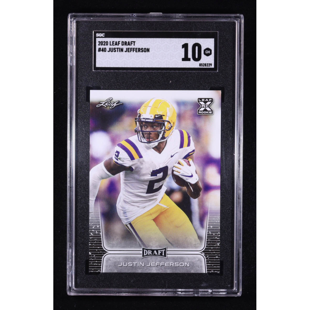 Justin Jefferson 2020 Leaf Draft #40 RC (SGC 10) | Pristine Auction