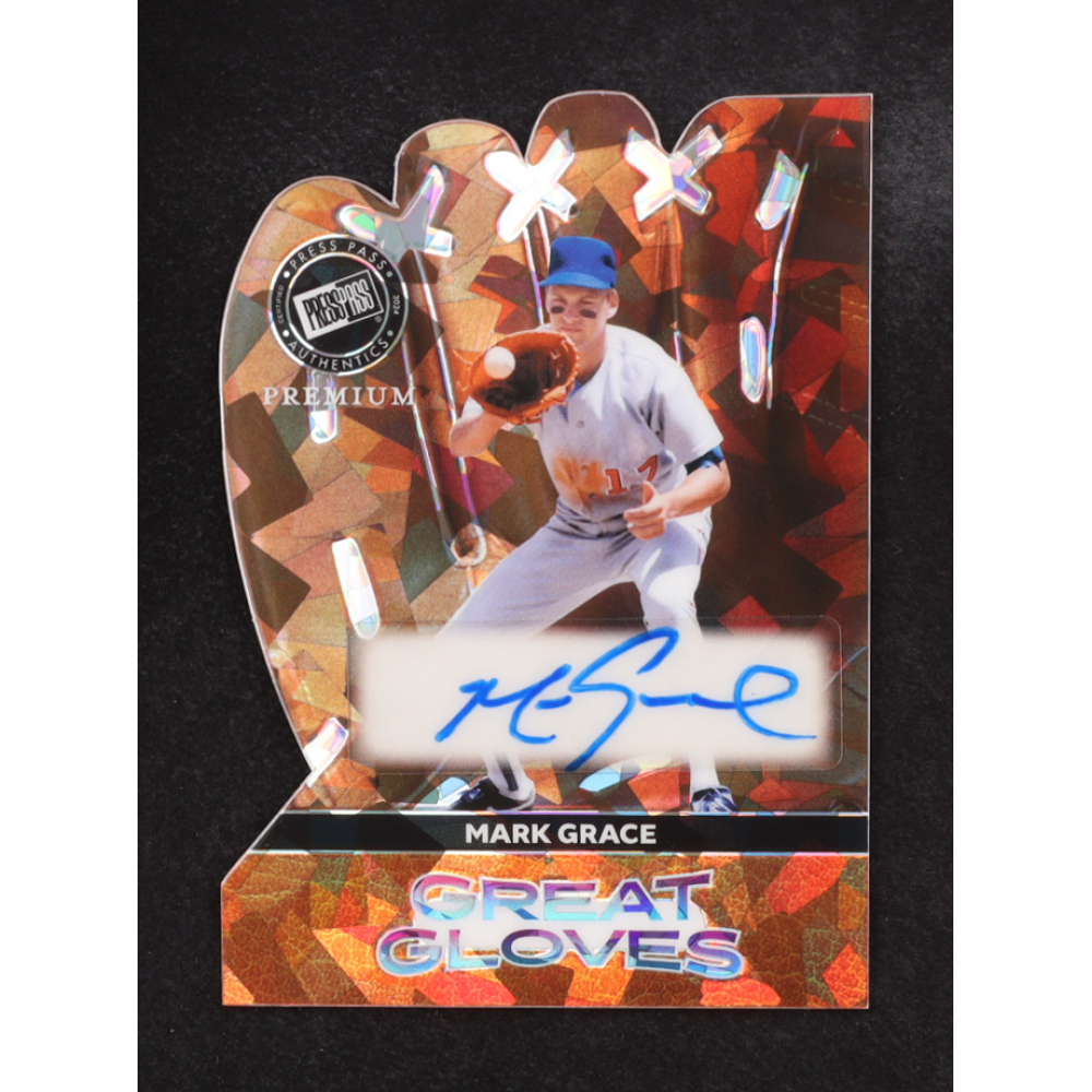 Mark Grace 2024 Press Pass Premium Great Gloves Autographs Crystals # ...