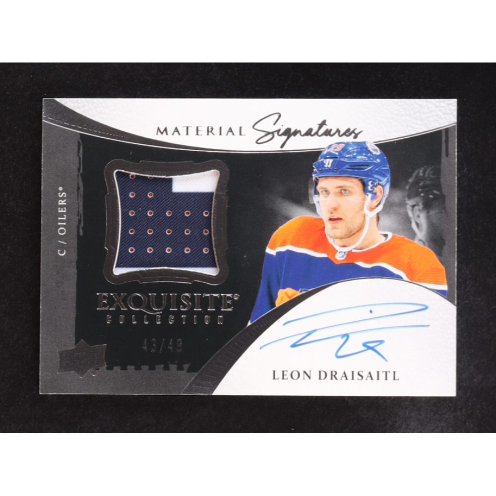 Leon Draisaitl 2023-24 Exquisite Collection Material Signatures #ESMLD ...