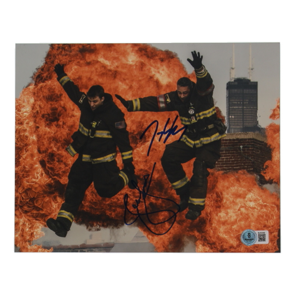 Taylor Kinney & Jesse Spencer Signed "Chicago Fire" 8x10 Photo (Beckett ...