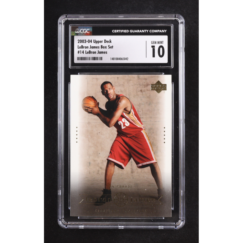 LeBron James 2003 Upper Deck LeBron James Box Set On Parade #14 RC (CSG ...